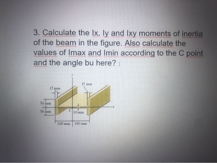 Solved 3. Calculate the lx, ly and Ixy moments of inertia of | Chegg.com