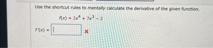 Solved Use the shortcut rules to mentally calculate the | Chegg.com