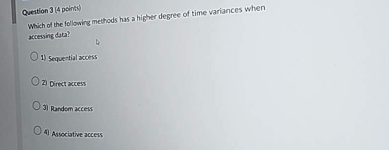 Solved Question 3 (4 ﻿points)Which of the following methods | Chegg.com