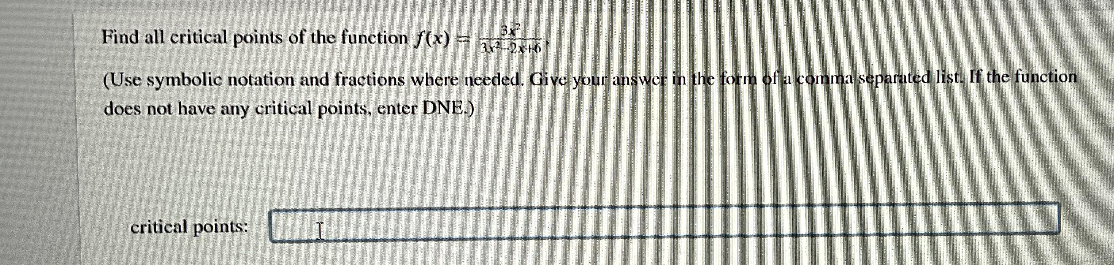 Solved Find all critical points of the function | Chegg.com