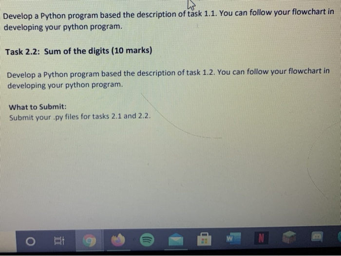 Solved Task 2.2: sum of the digits: I attached a picture of | Chegg.com