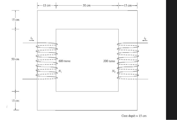 Solved 1-7. A two-legged core is shown in Figure P1-4. The | Chegg.com