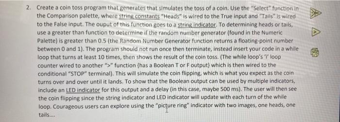Solved 2 Create A Coin Toss Program That Generates That 8216