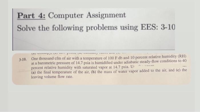 Solved Part 4: Computer Assignment Solve the following | Chegg.com