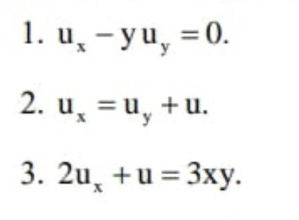 Solved ux−yuy=0ux=uy+u2ux+u=3xy | Chegg.com