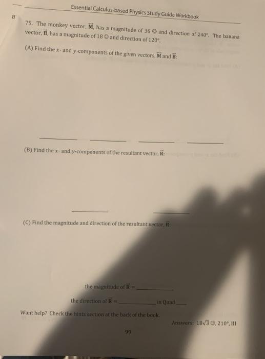 Solved Essential Calculus-based Physics Study Guide Workbook | Chegg.com