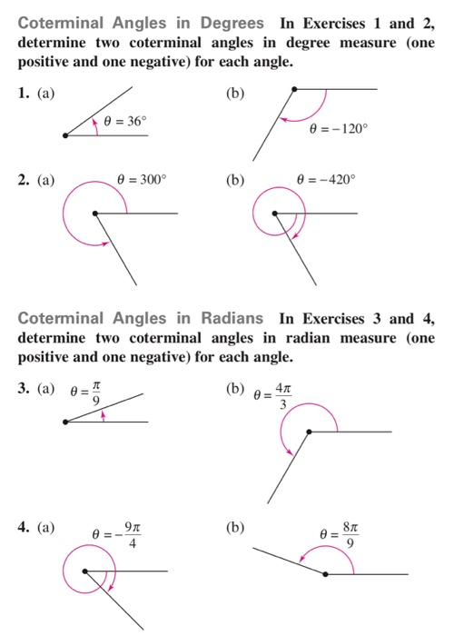 Solved Coterminal Angles in Degrees In Exercises 1 and 2, | Chegg.com