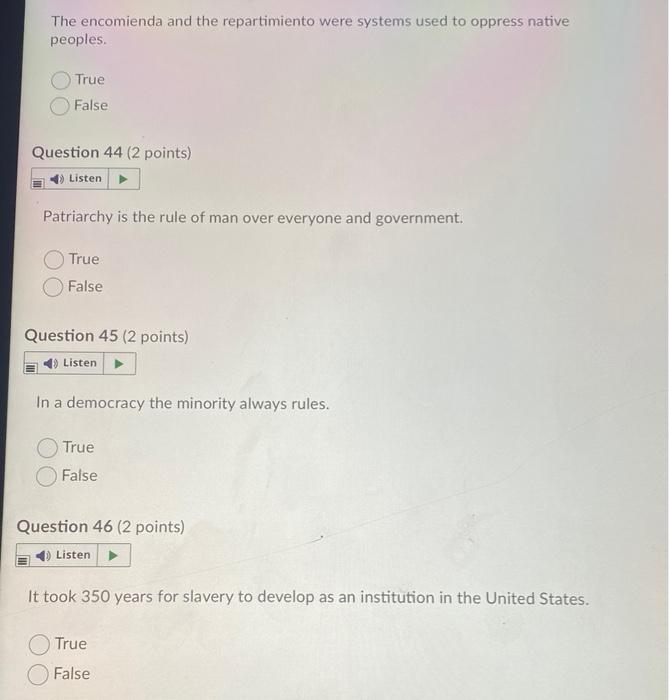 Solved The encomienda and the repartimiento were systems | Chegg.com