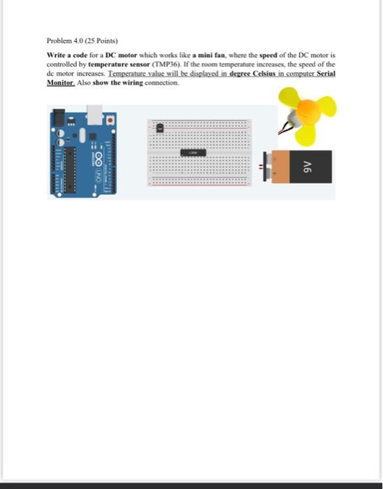 Solved Problem 4.0 (25 Points) Write a code for a DC motor | Chegg.com