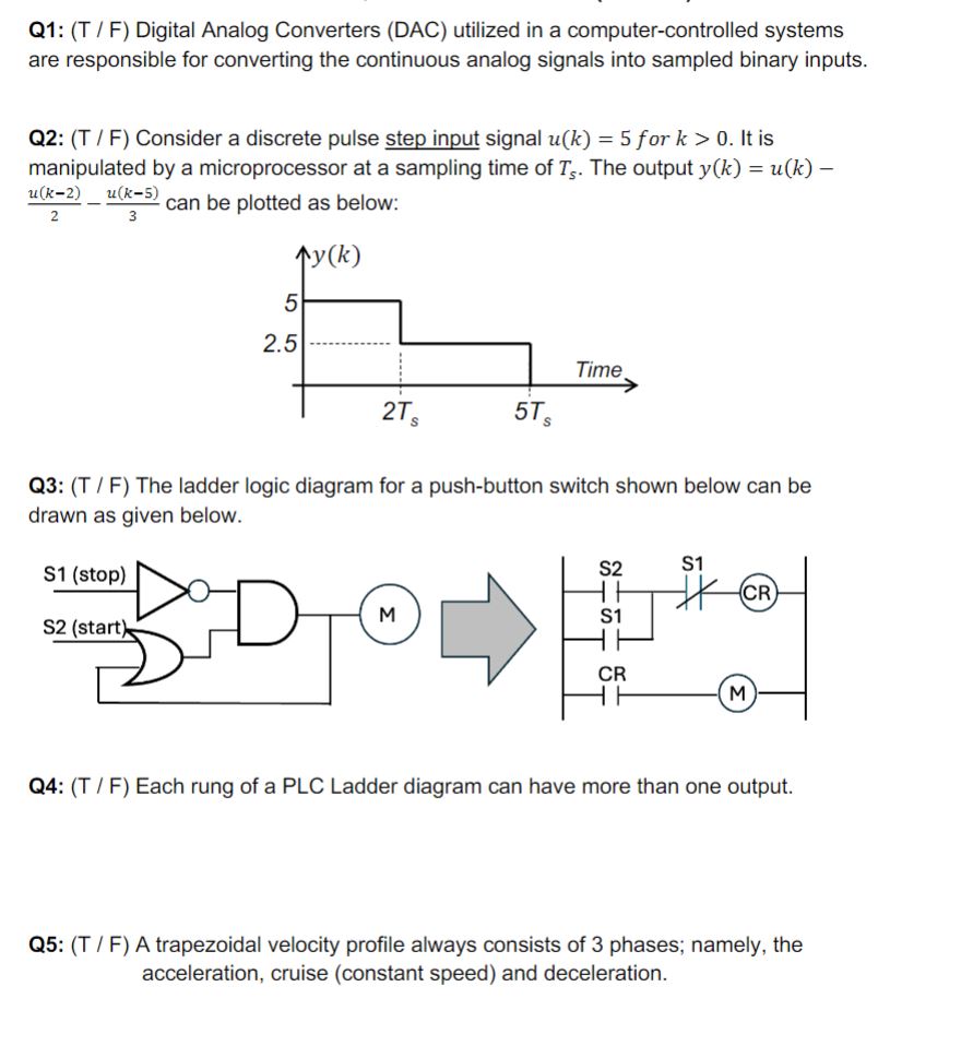True or false. Please explain shotly. | Chegg.com