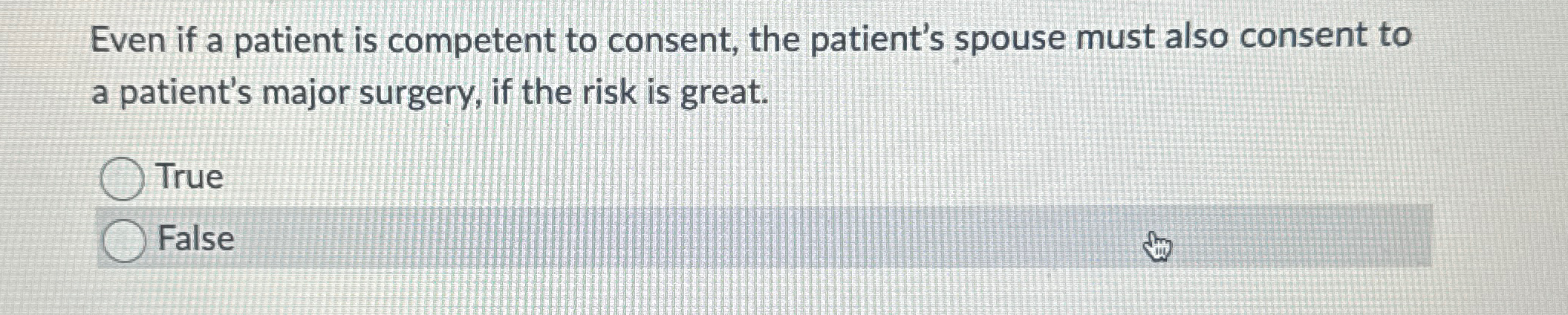 Solved Even if a patient is competent to consent, the | Chegg.com