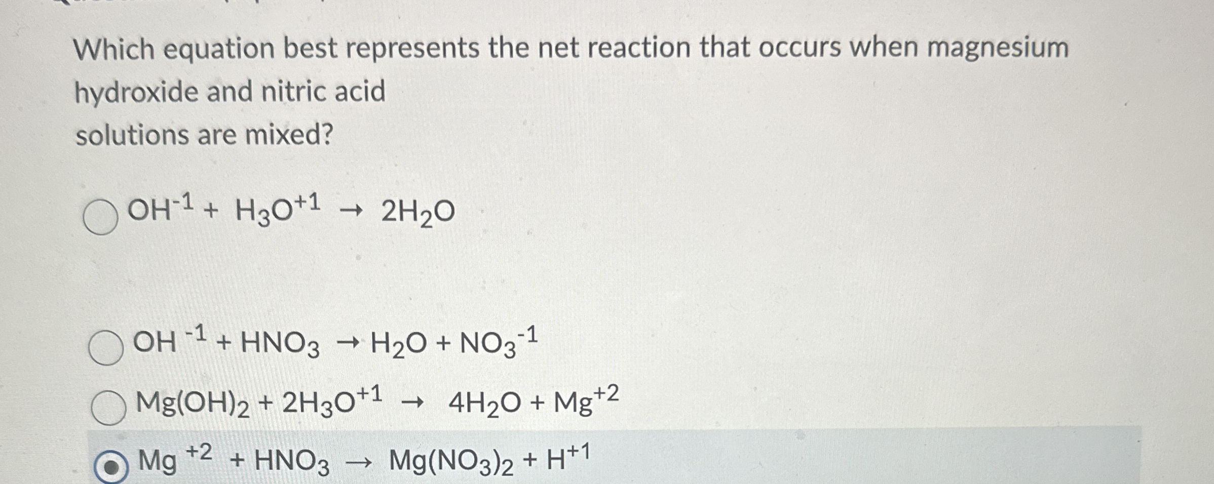 Solved Which equation best represents the net reaction that | Chegg.com