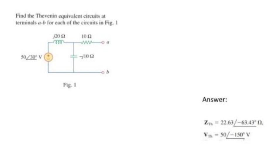 Solved Find the Thevenin equivalent circuits at terminals | Chegg.com