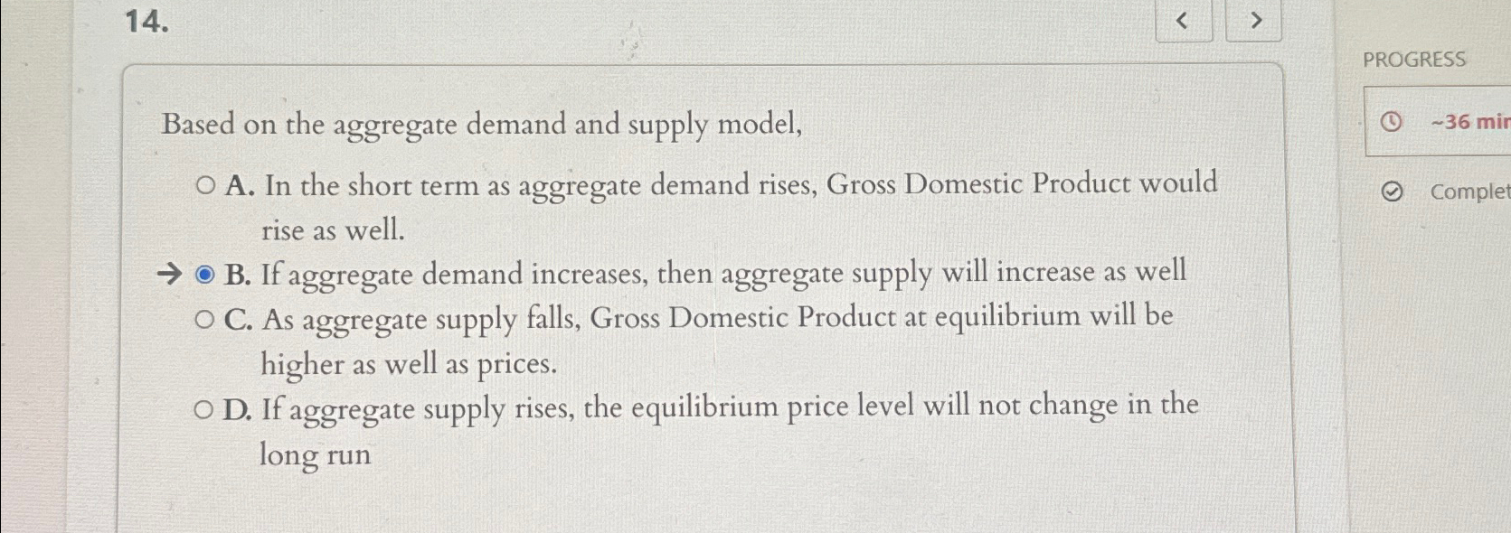 Solved Based on the aggregate demand and supply | Chegg.com