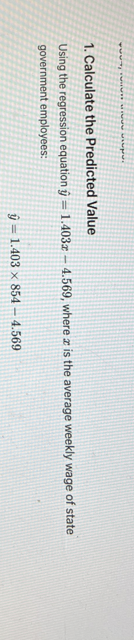 Solved Calculate the Predicted ValueUsing the regression | Chegg.com