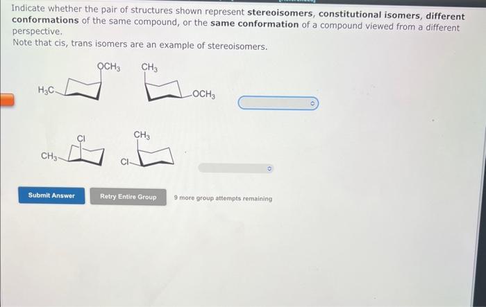 Solved Indicate whether the pair of structure shown | Chegg.com