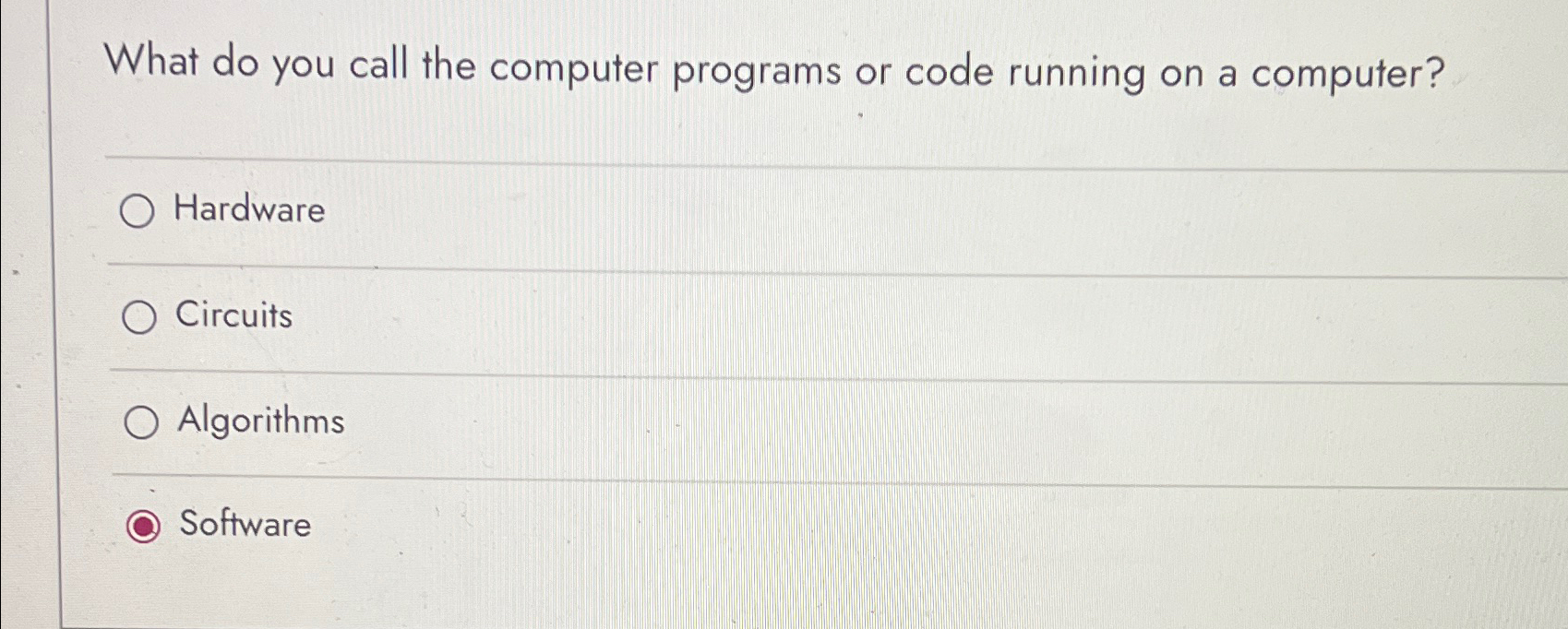 Solved What do you call the computer programs or code | Chegg.com