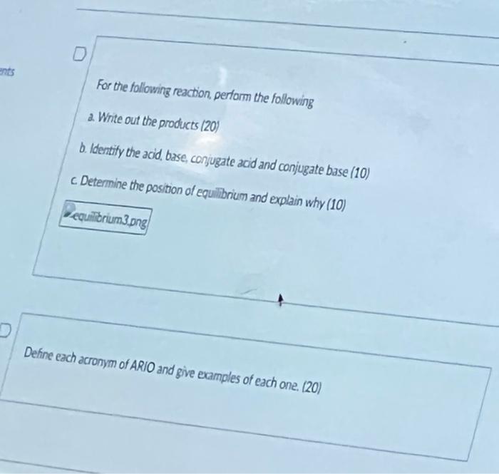 Solved Define each acronym of ARIO and give examples of each | Chegg.com