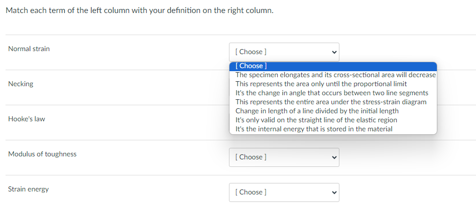 Solved Match each term of the left column with your | Chegg.com
