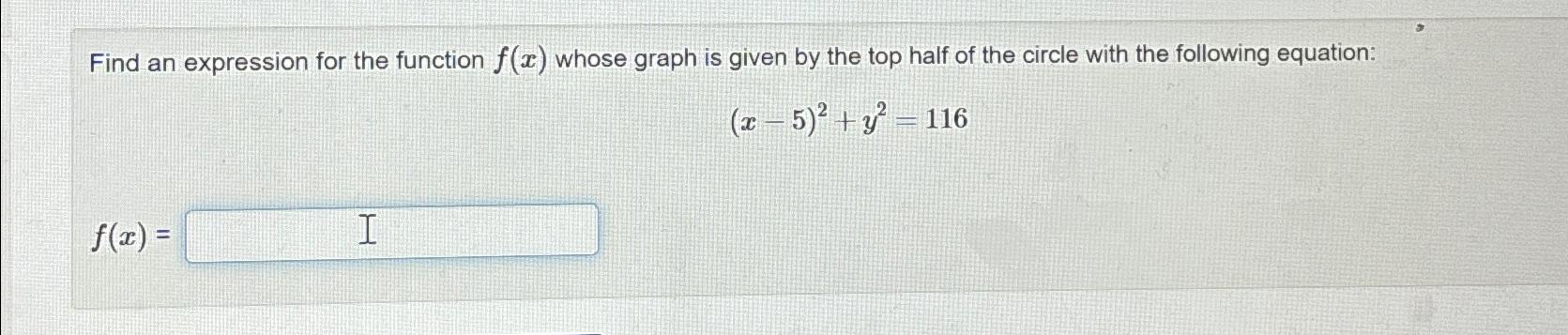 Solved Find an expression for the function f(x) ﻿whose graph | Chegg.com