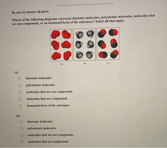 Solved Be sure to answer all parts. Which of the following | Chegg.com