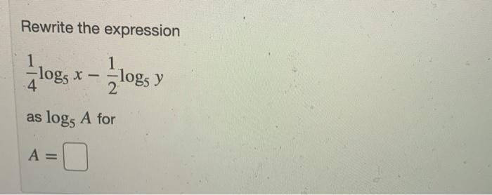 Solved Rewrite the expression 3 logs * - 3 logs y + 3 logs z | Chegg.com