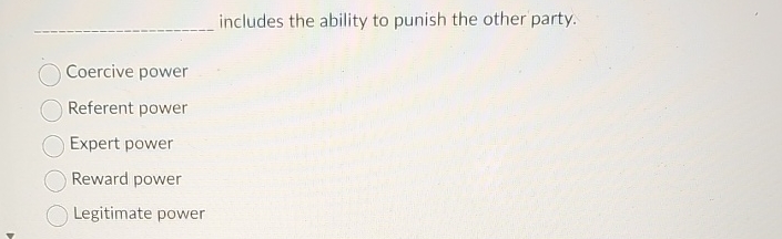 Solved includes the ability to punish the other | Chegg.com