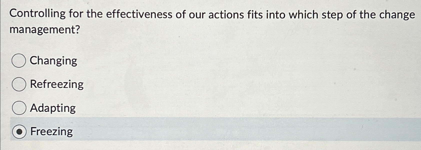 Solved Controlling for the effectiveness of our actions fits | Chegg.com