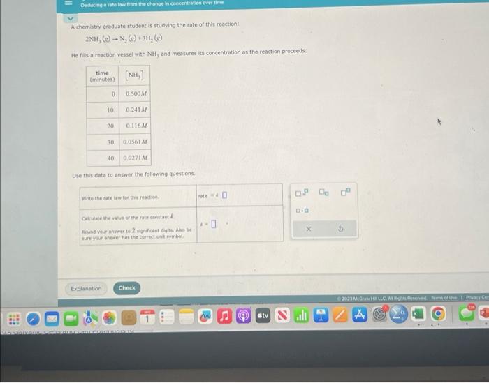 Solved A chemiatry graduste student is studying the rate of | Chegg.com
