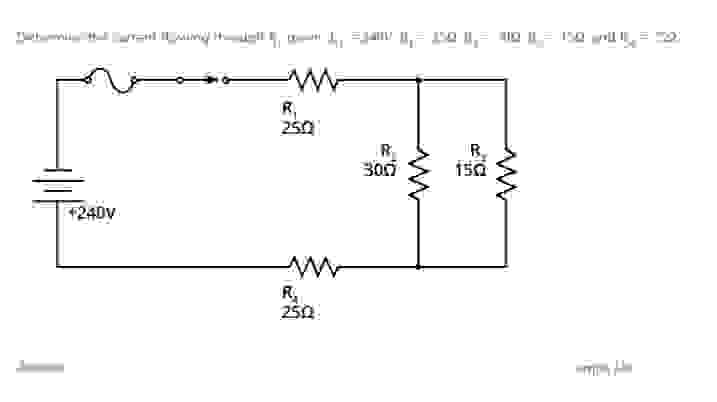 Solved Determine the current flowing through R1 ﻿given: | Chegg.com