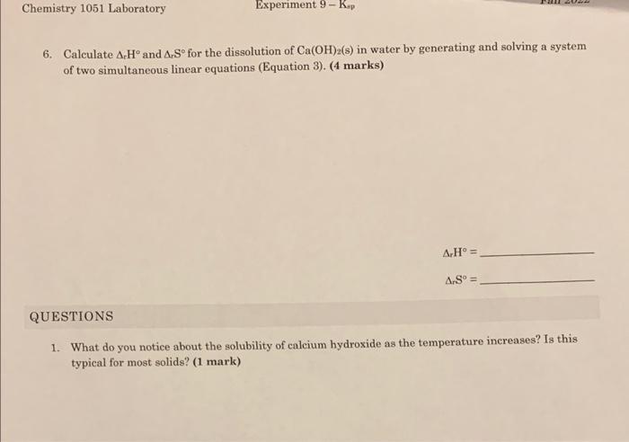 Solved ART 1 DETERMINATION OF SOLUBILITY AT ROOM TEMPERATURE | Chegg.com