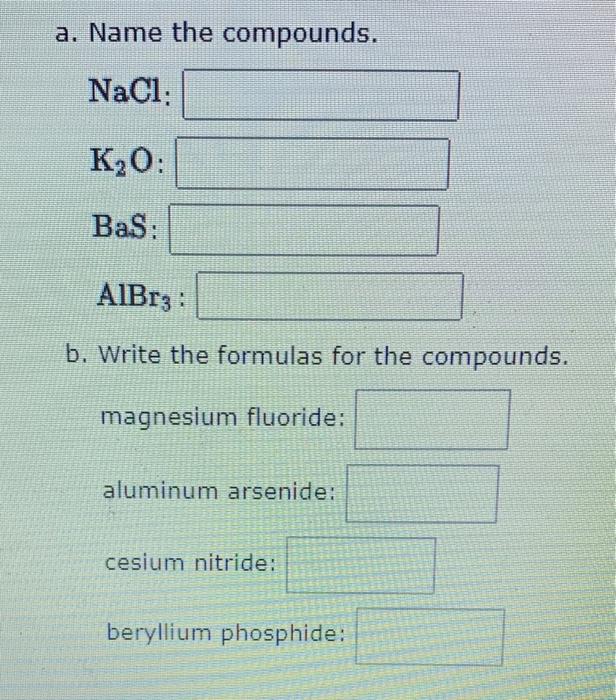 Solved Name the following compounds. a. Cas Name: b. Cos | Chegg.com
