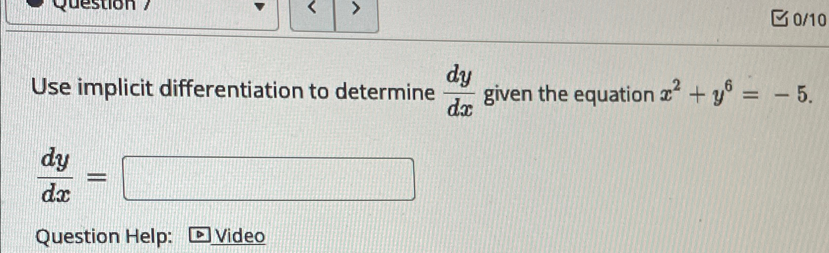 Solved Use implicit differentiation to determine dydx ﻿given | Chegg.com