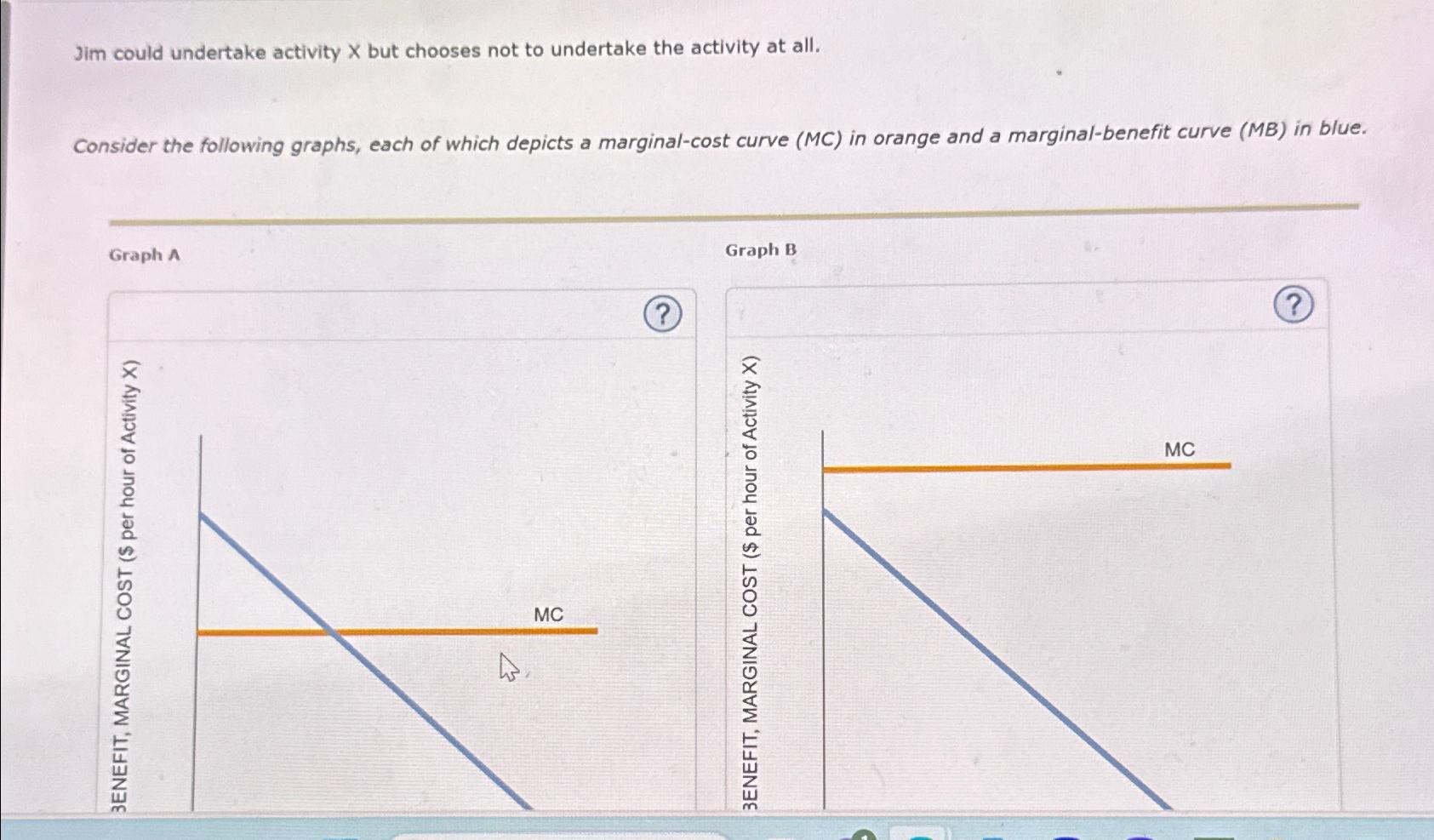 Solved Jim could undertake activity x ﻿but chooses not to | Chegg.com