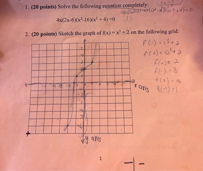 Solved 1. (20 points) Solve the following equation | Chegg.com Solved 1. (20 points) Solve the following equation | Chegg.com
