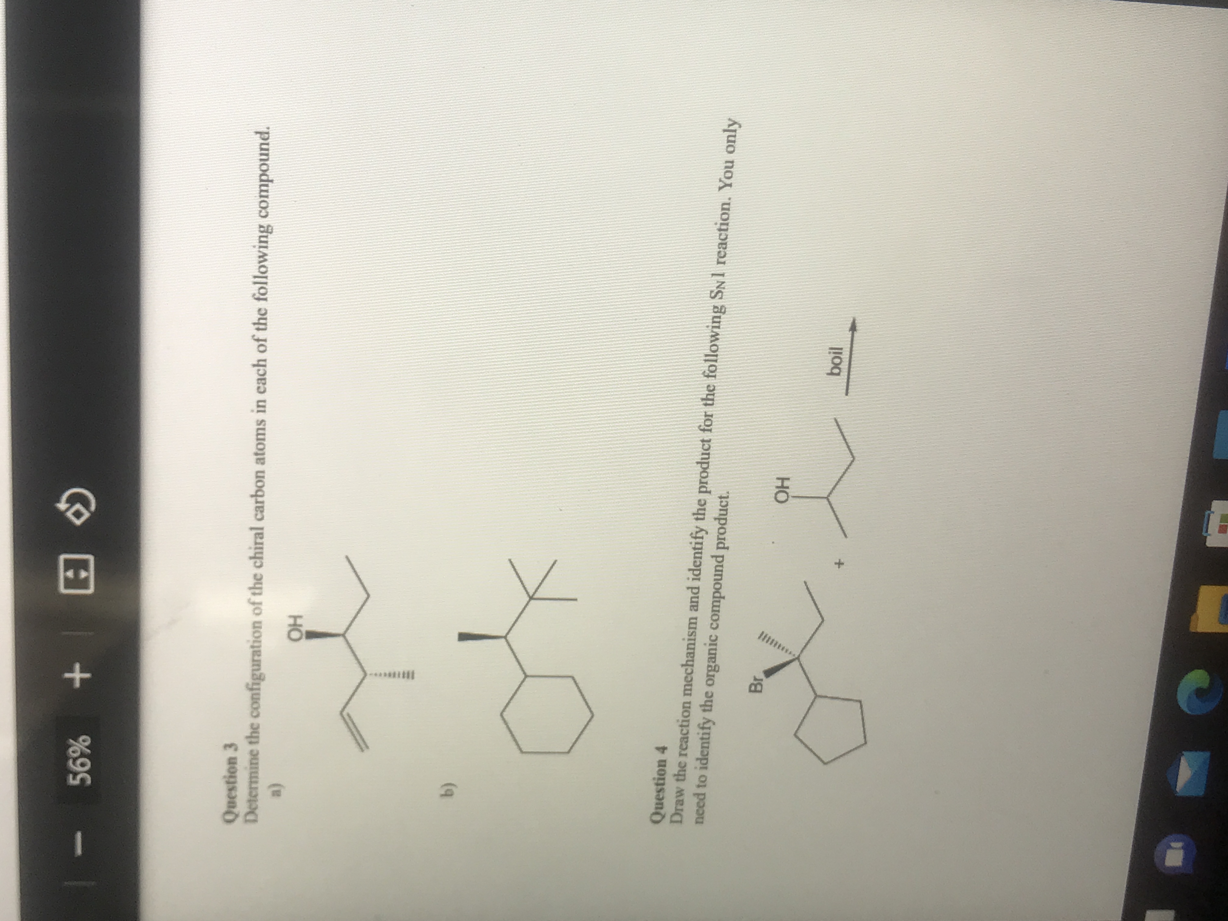 Solved Question 3Determine the configuration of the chiral | Chegg.com