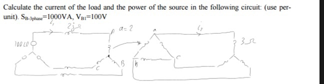Solved Calculate the current of the load and the power of | Chegg.com
