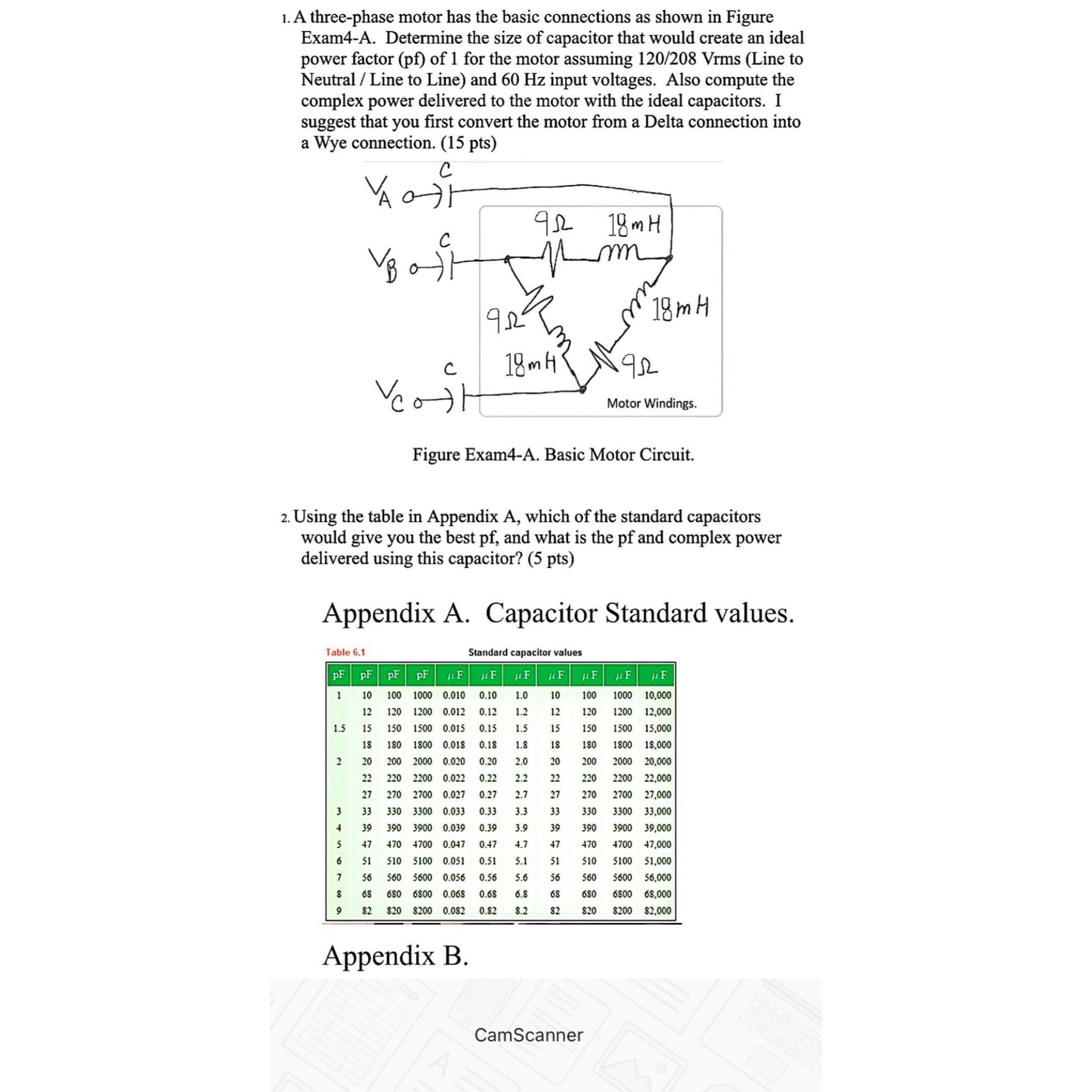 Solved A three-phase motor has the basic connections as | Chegg.com