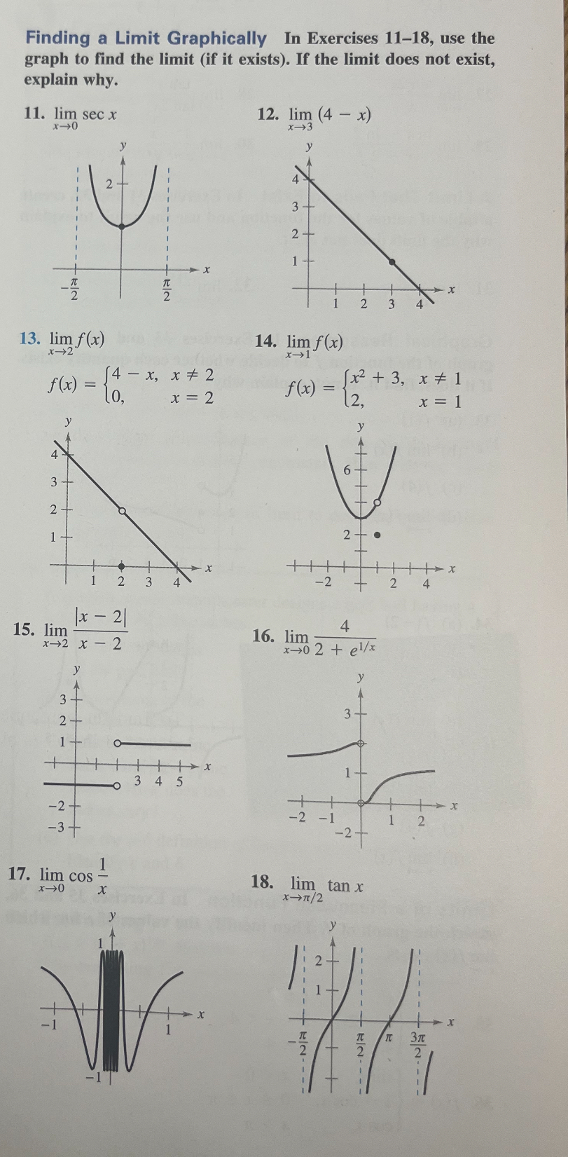 Solved Finding a Limit Graphically In Exercises 11-18, ﻿use | Chegg.com
