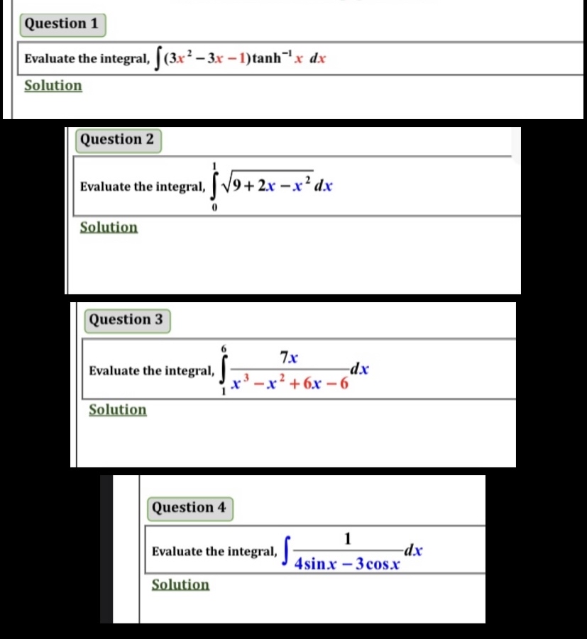 Solved Evaluate the integral, | Chegg.com