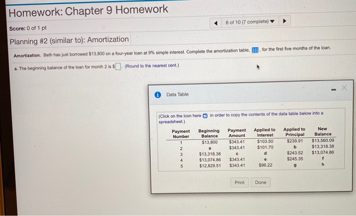 Solved Homework: Chapter 9 Homework 8 of 10 7 complete) | Chegg.com
