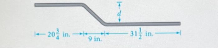 Solved find the offset distance d of the length of pipe | Chegg.com