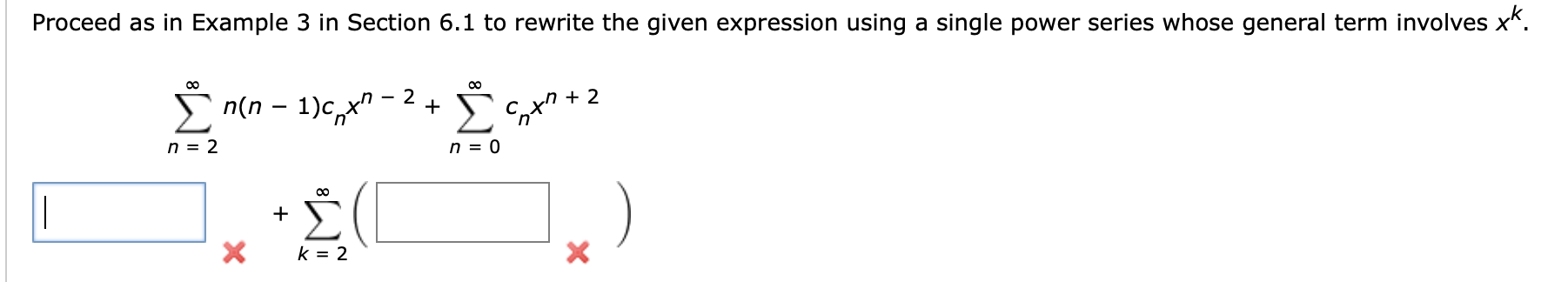 Proceed as in Example 3 ﻿in Section 6.1 ﻿to rewrite | Chegg.com