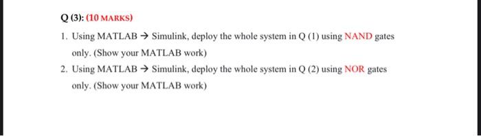 Solved Q 3 10 Marks 1 Using Matlab → Simulink Deploy 0442