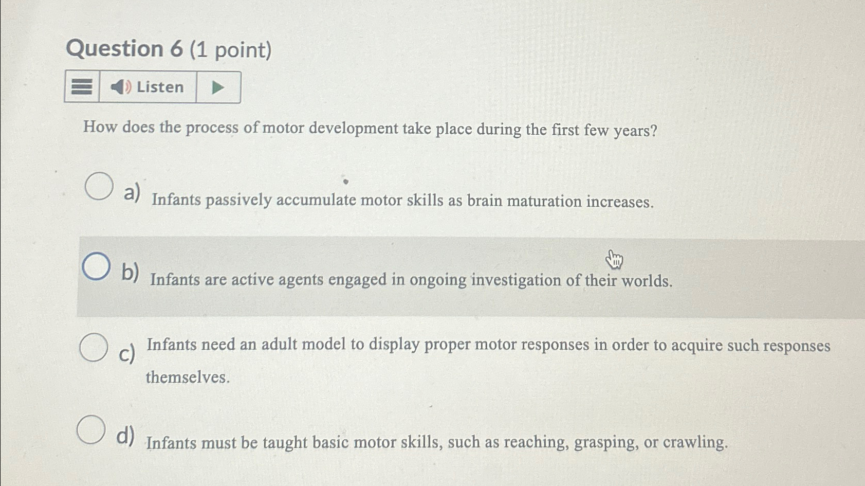 Solved Question 6 (1 ﻿point)ListenHow does the process of | Chegg.com