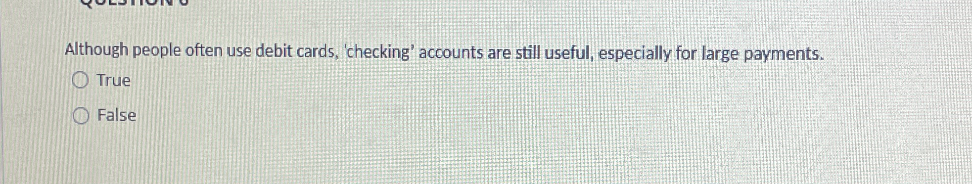 Solved Although people often use debit cards, 'checking' | Chegg.com