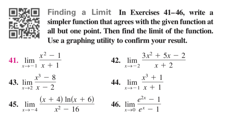 Solved Finding a Limit In Exercises 41-46, ﻿write a simpler | Chegg.com