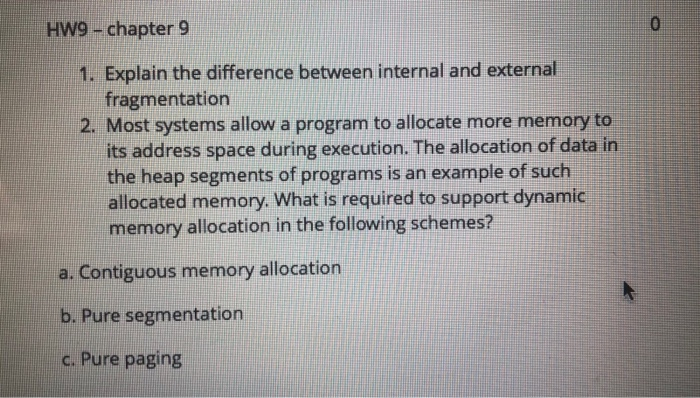 Solved HW9 - chapter 9 1. Explain the difference between | Chegg.com