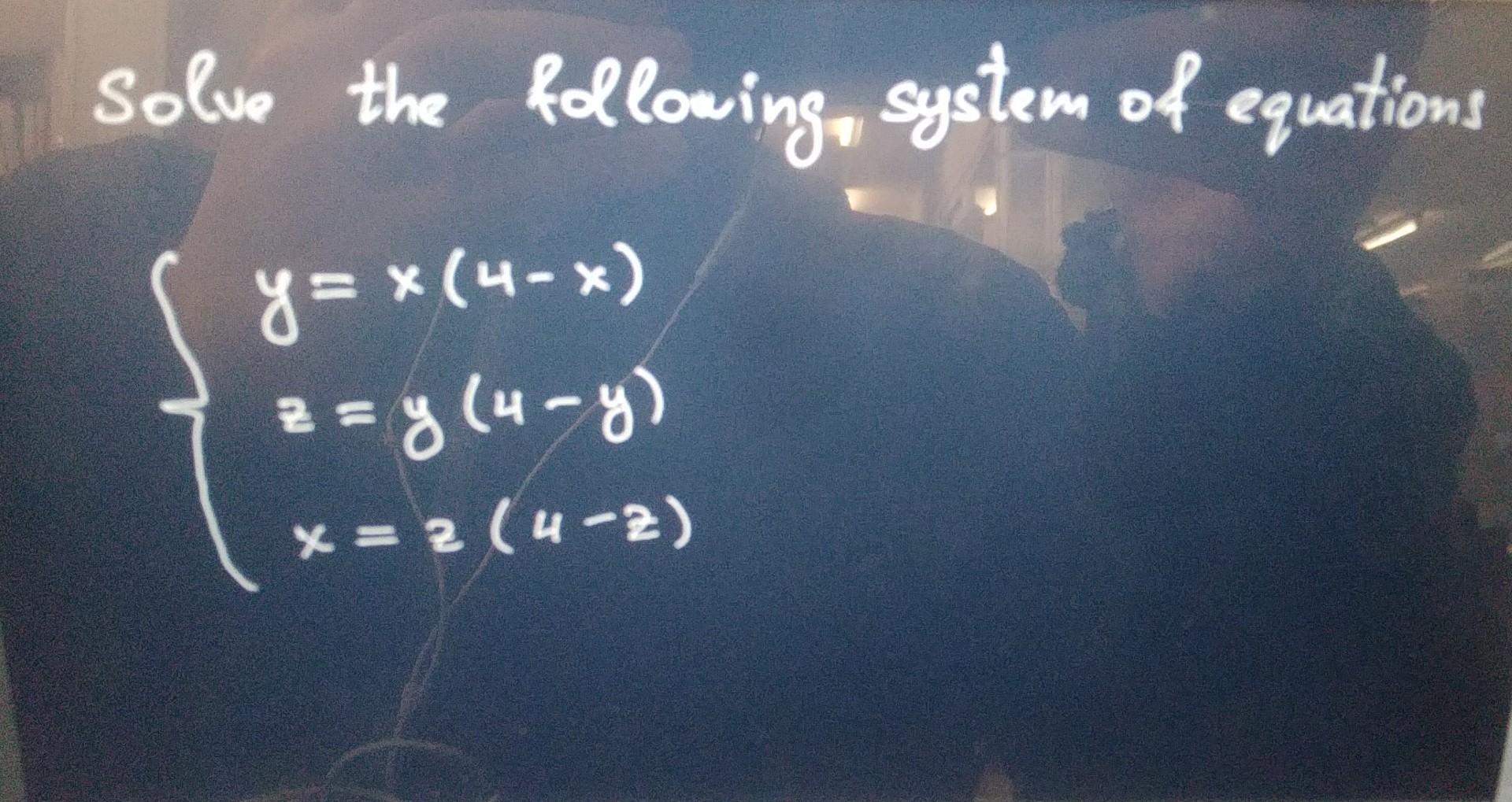 Solved Solve the following system of equations | Chegg.com