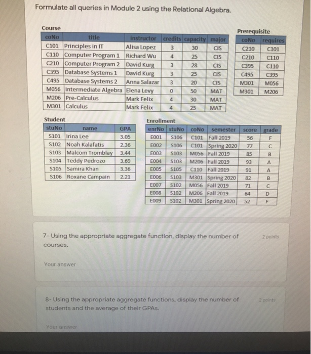Solved Formulate All Queries In Module 2 Using The